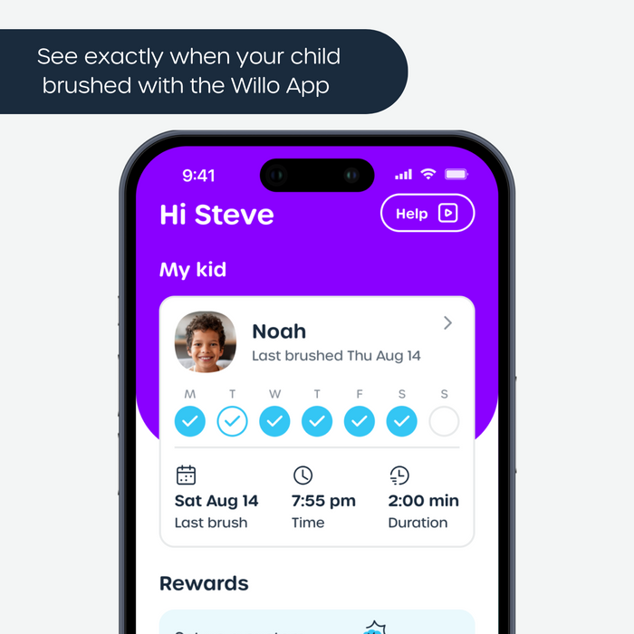 Willo® AutoFlo+ Fully Automatic Kids Toothbrush - Starter Kit